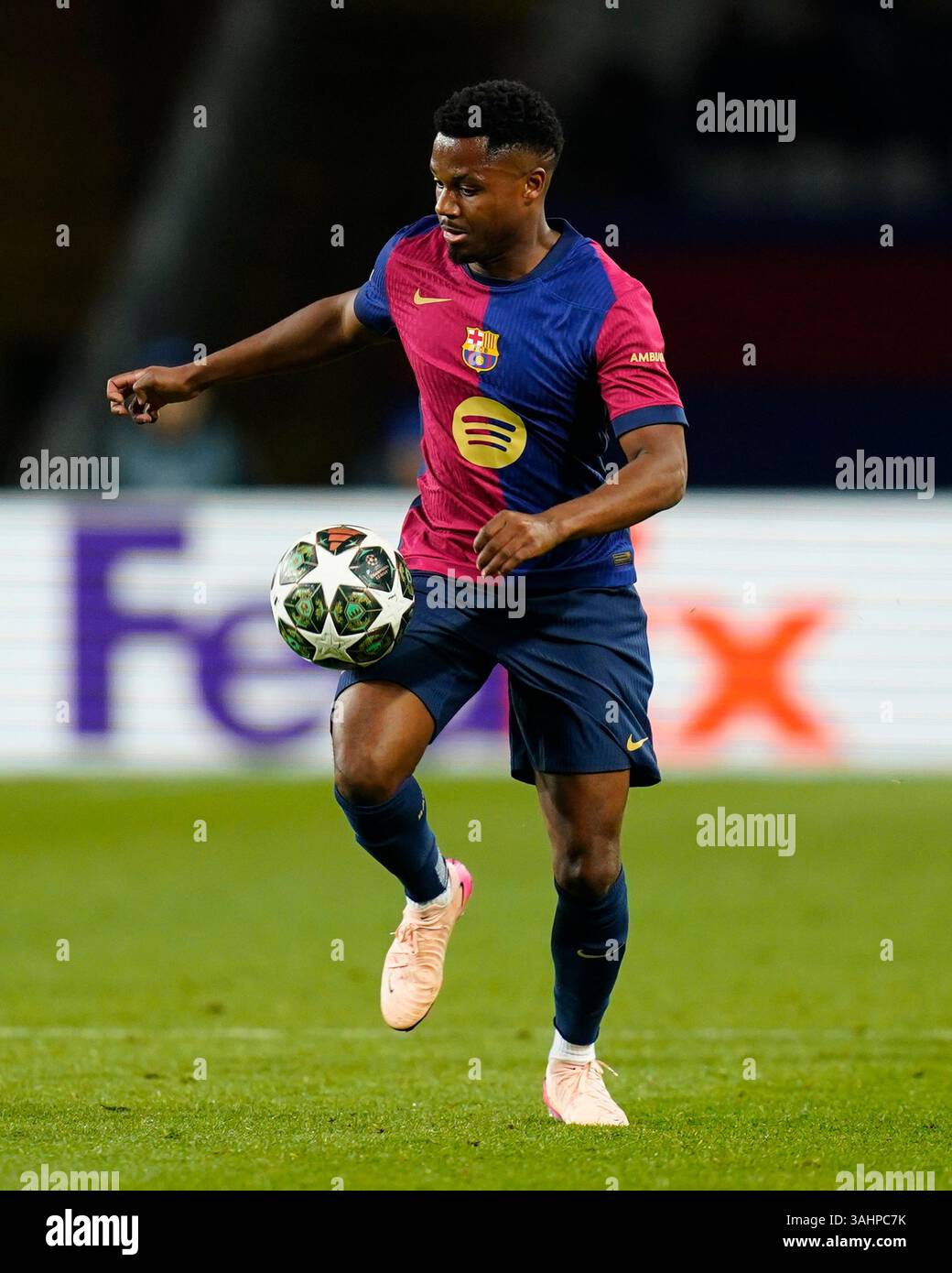 Barcelona, Spain. 09th Apr, 2025. Ansu Fati of FC Barcelona during the ...