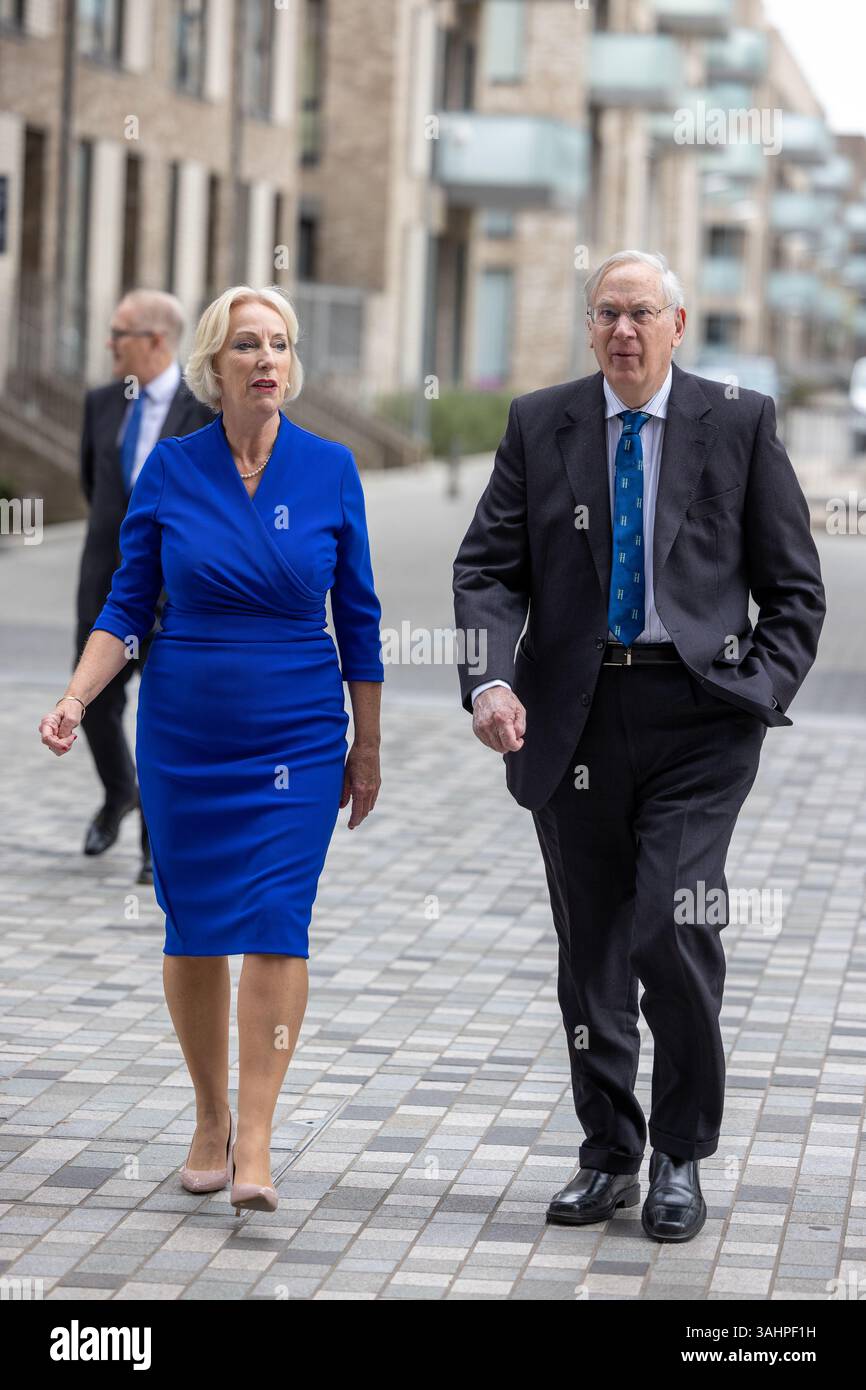London, UK. 10th Apr, 2025. Homeopathy UK CEO Monica Price (L) welcomes ...