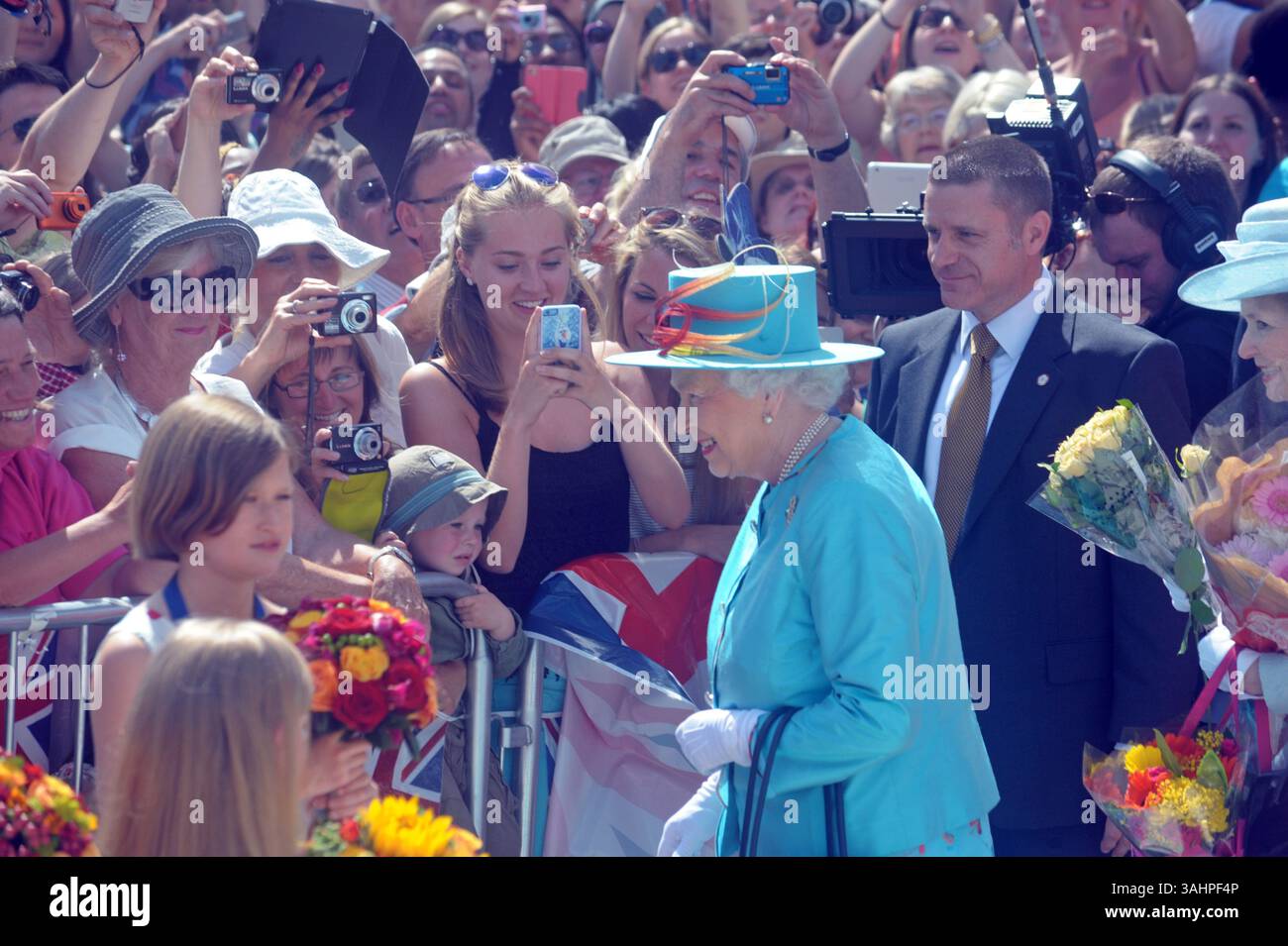 Queen Elizabeth II open Reading Station Stock Photo - Alamy