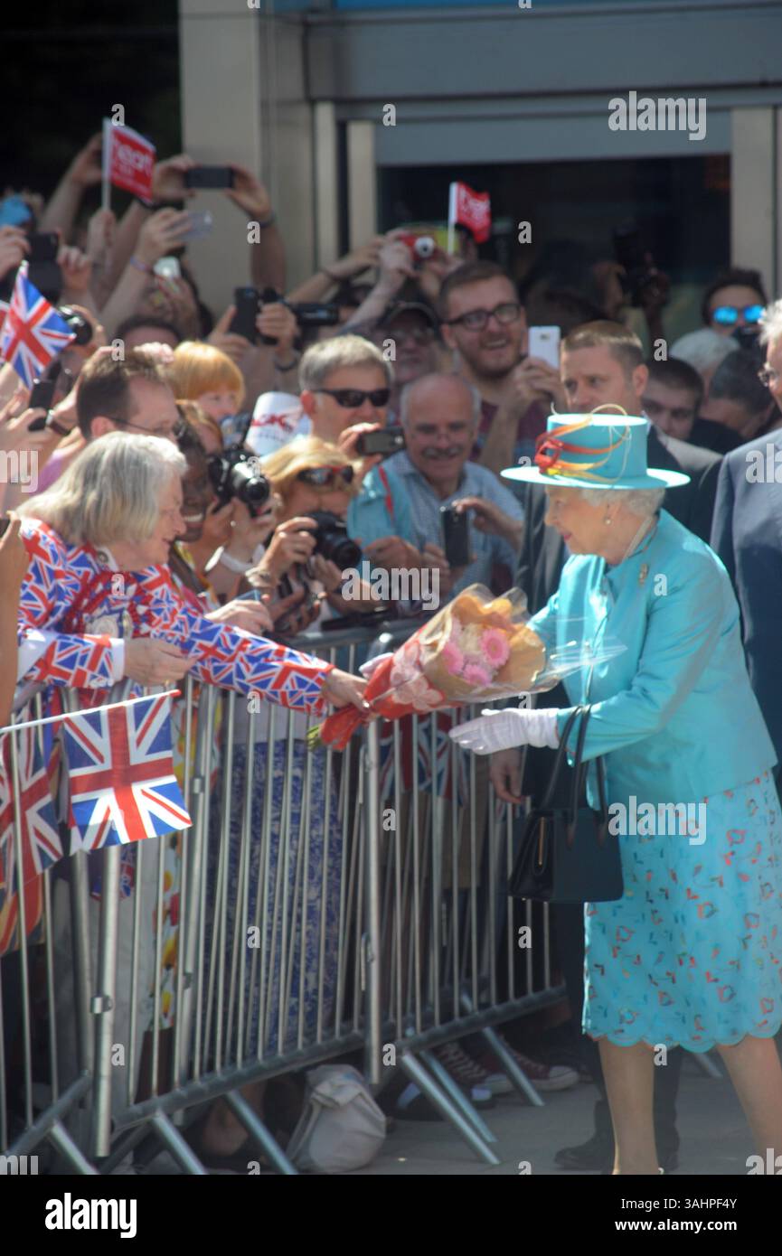 Queen Elizabeth II open Reading Station Stock Photo - Alamy