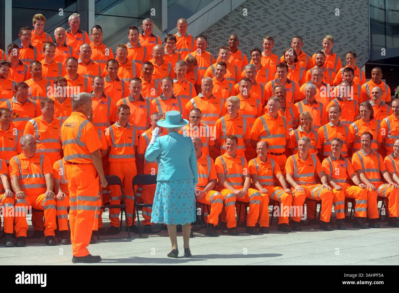 Queen Elizabeth II open Reading Station Stock Photo - Alamy