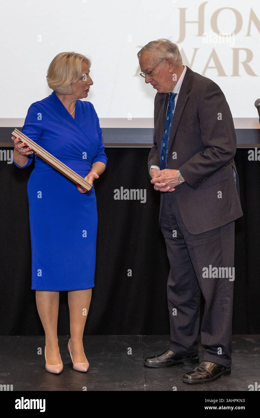 (L) Homeopathy UK CEO Monica Price presents (R) HRH The Duke of ...