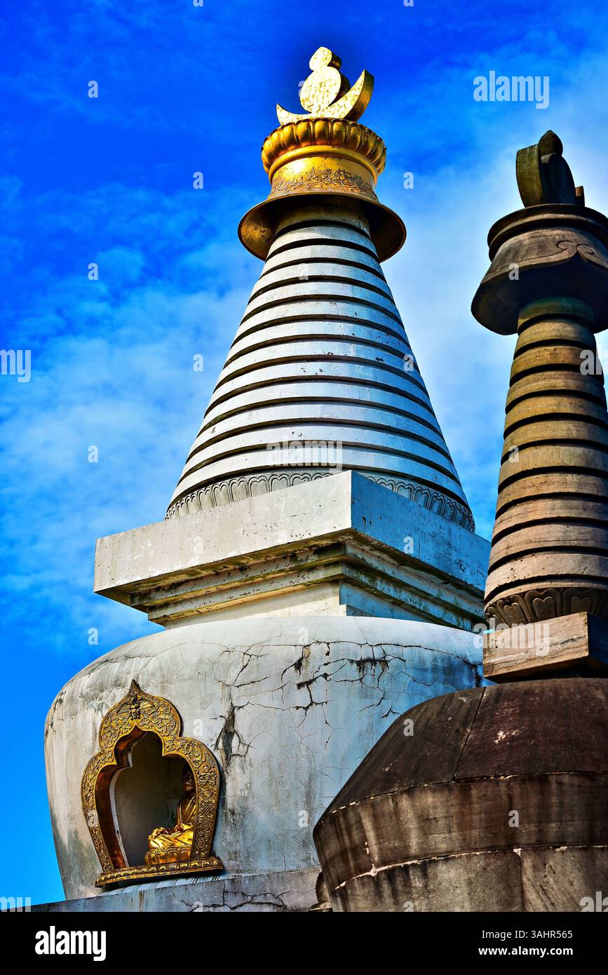 The Nuona Pagoda at the Small Heavenly Pool Temple, a Tibetan Temple in ...