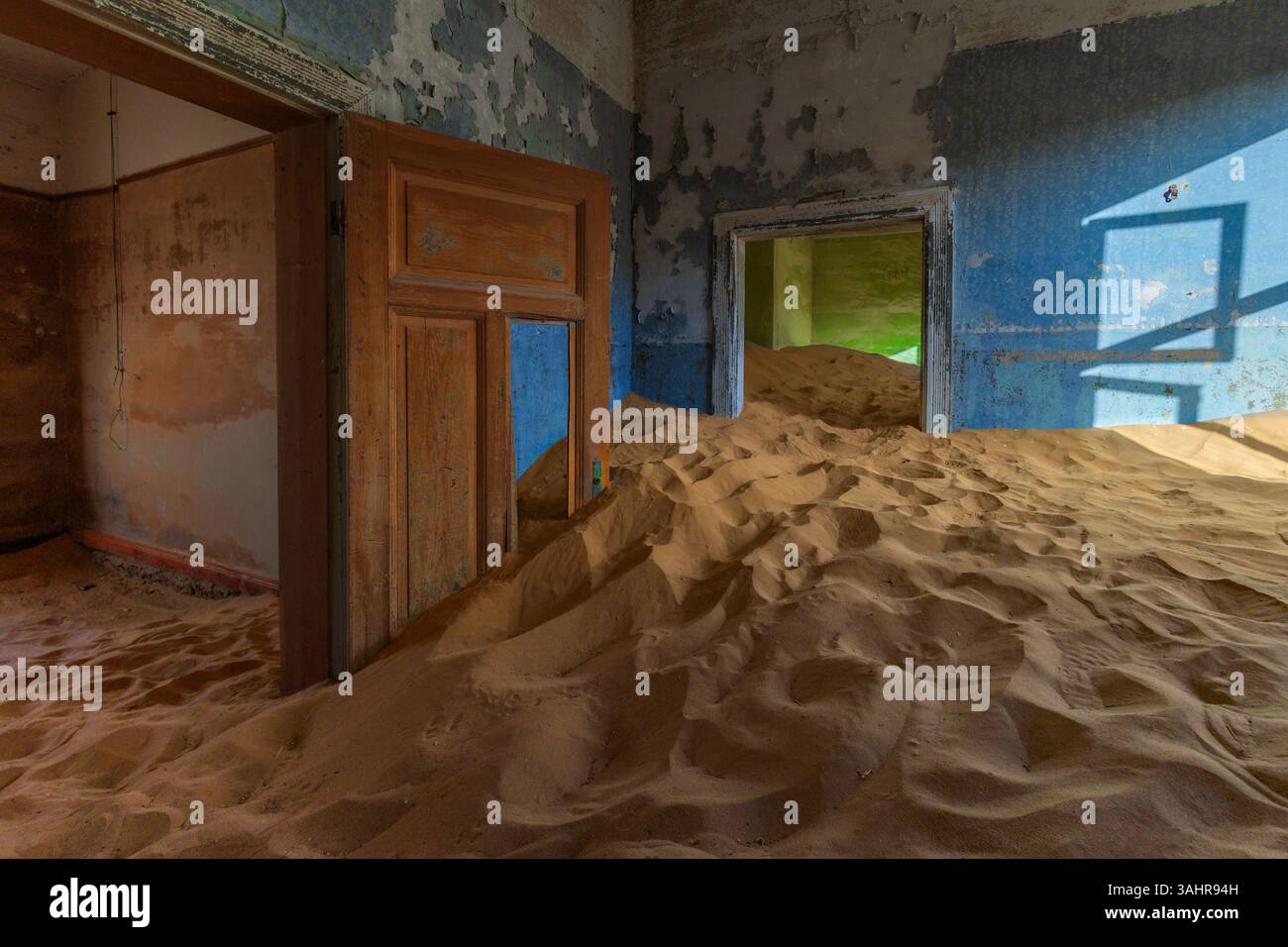 Interior of the ghost town, an abandoned German colonial-era settlement ...