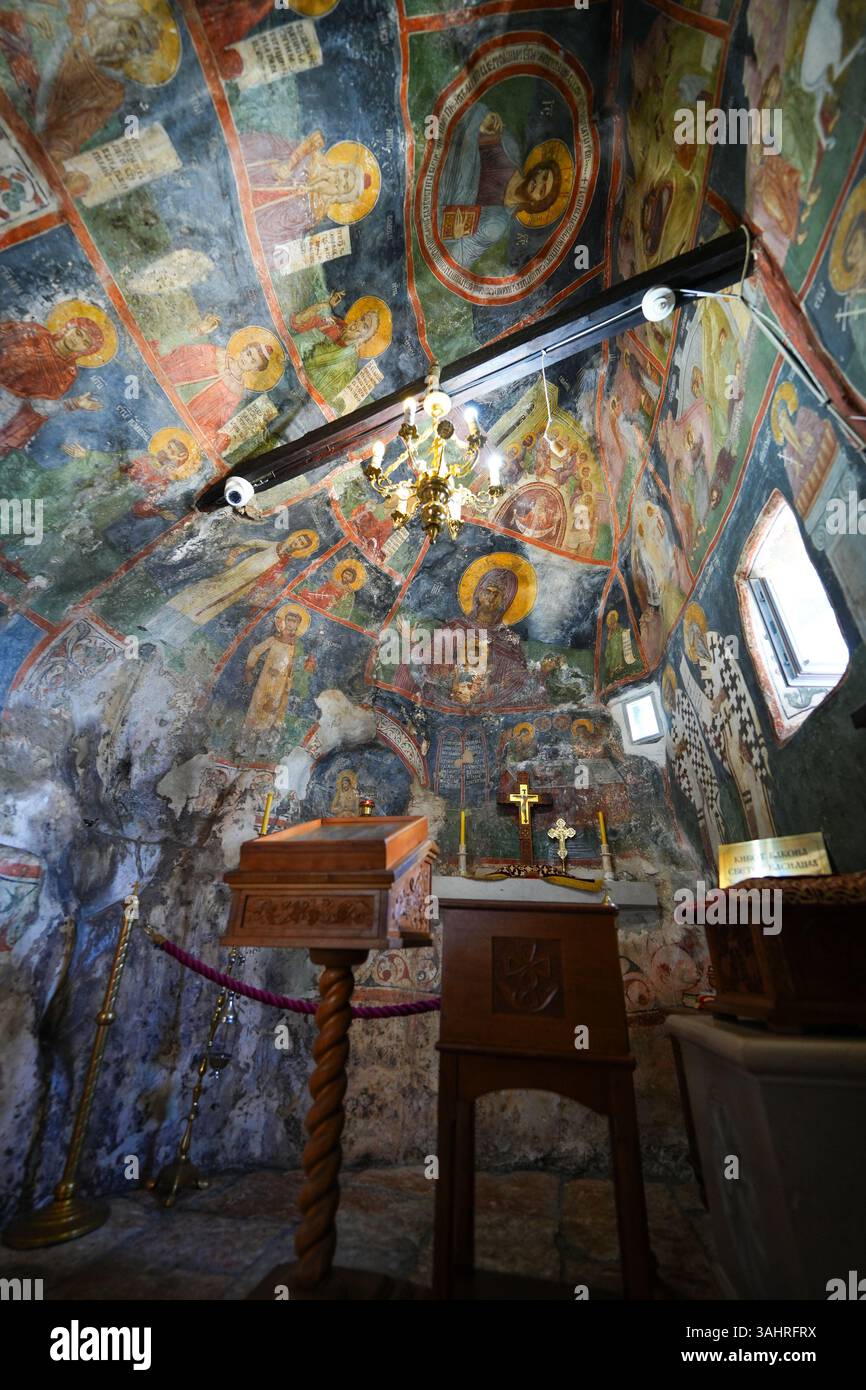 Interior of the Church of the Presentation in the upper Ostrog ...