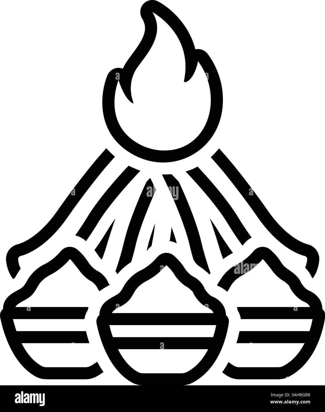 Lohri bonfire Stock Vector Images - Alamy