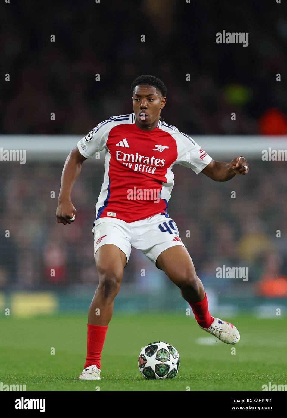 Myles Lewis-Skelly of Arsenal - Arsenal v Real Madrid, UEFA Champions ...