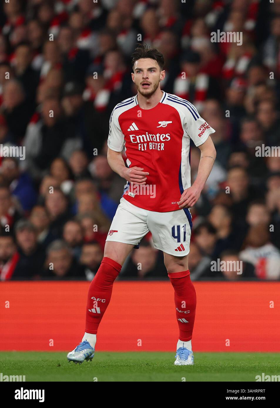 Declan Rice of Arsenal - Arsenal v Real Madrid, UEFA Champions League ...