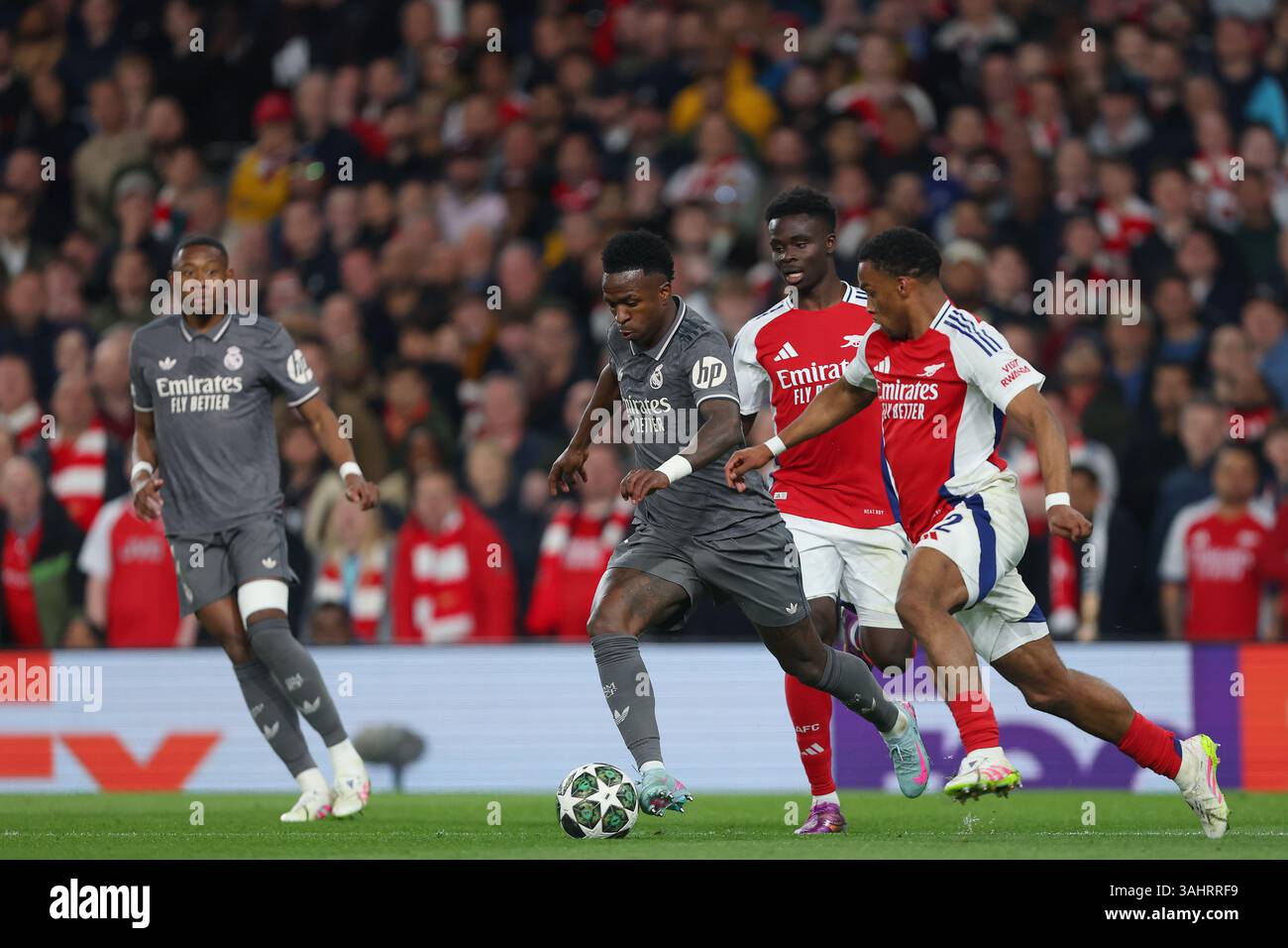 Vinicius Junior of Real Madrid and Jurrien Timber of Arsenal - Arsenal ...