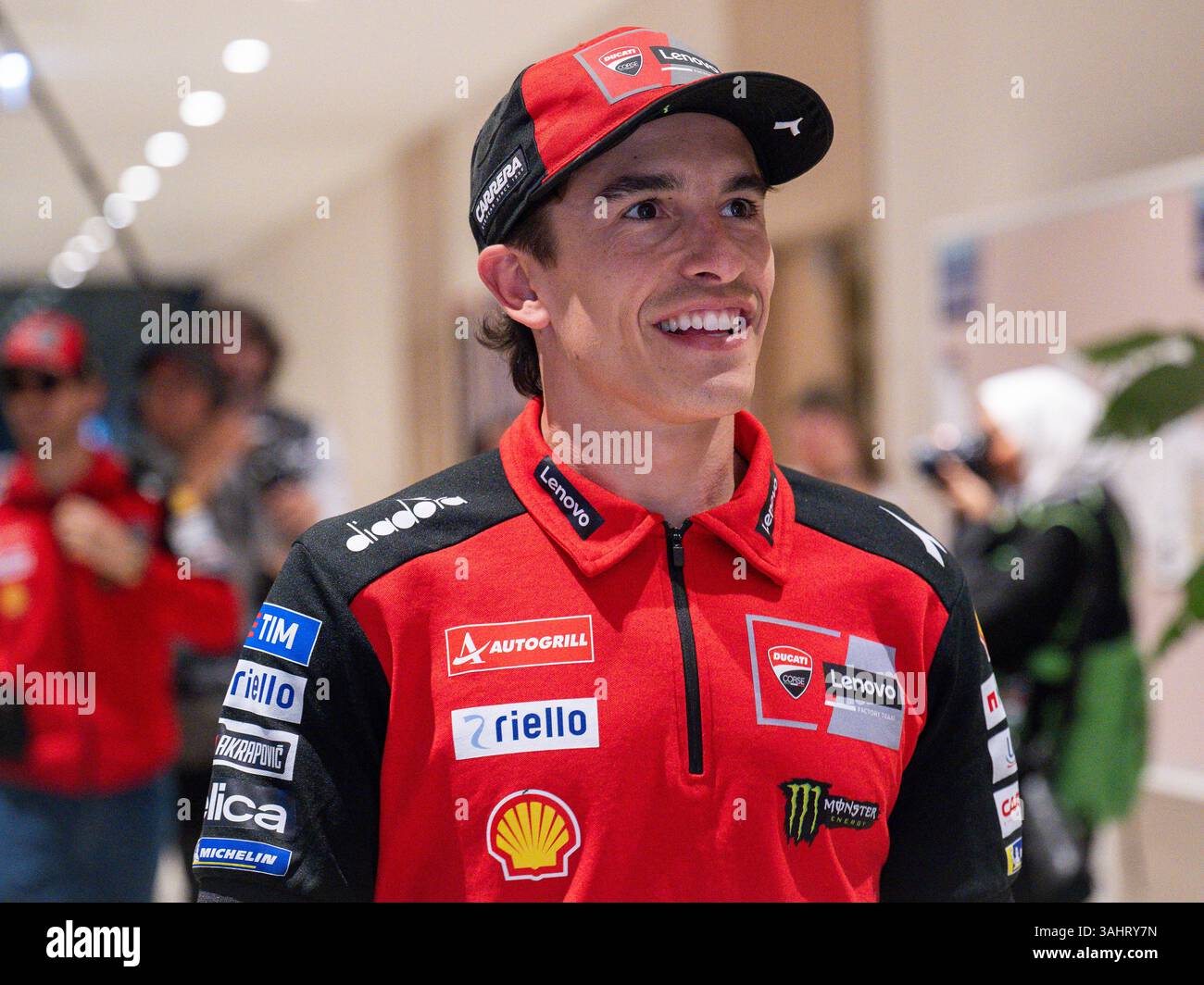 MotoGP Qatar 2025 Spanish MotoGP rider Marc Marquez of Ducati Lenovo ...