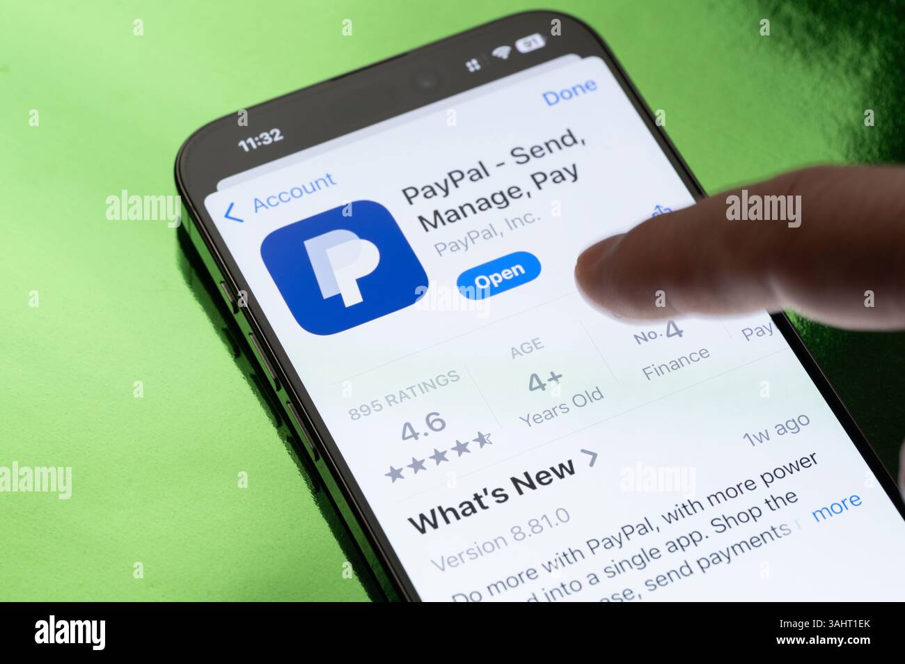 New York, USA - March 30, 2025: Opening Paypal app on smartphone screen ...