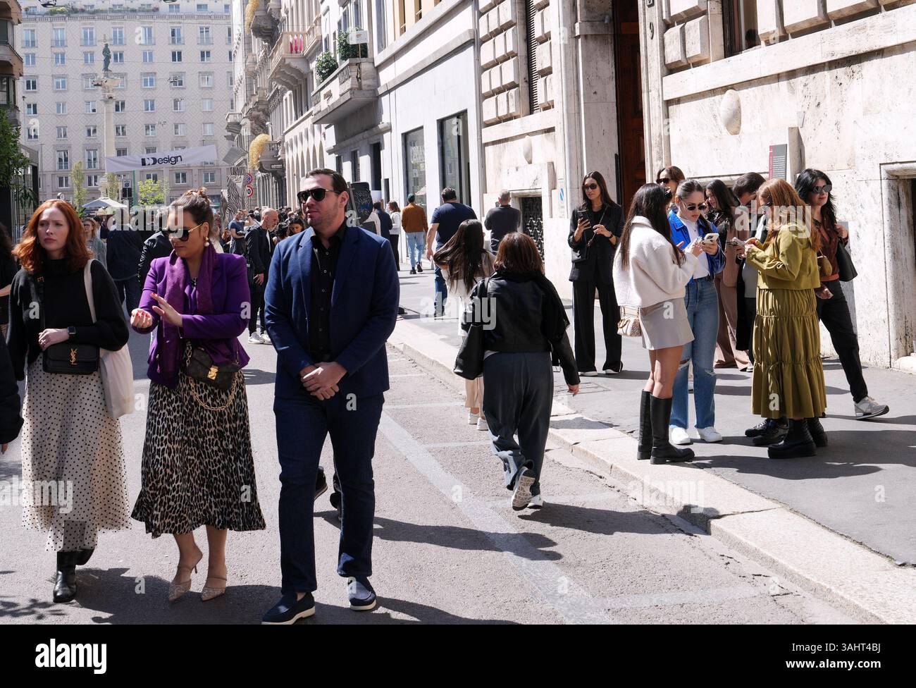 Milan, Italy. 10th Apr, 2025. Milan, Installation for the Milano Durini ...