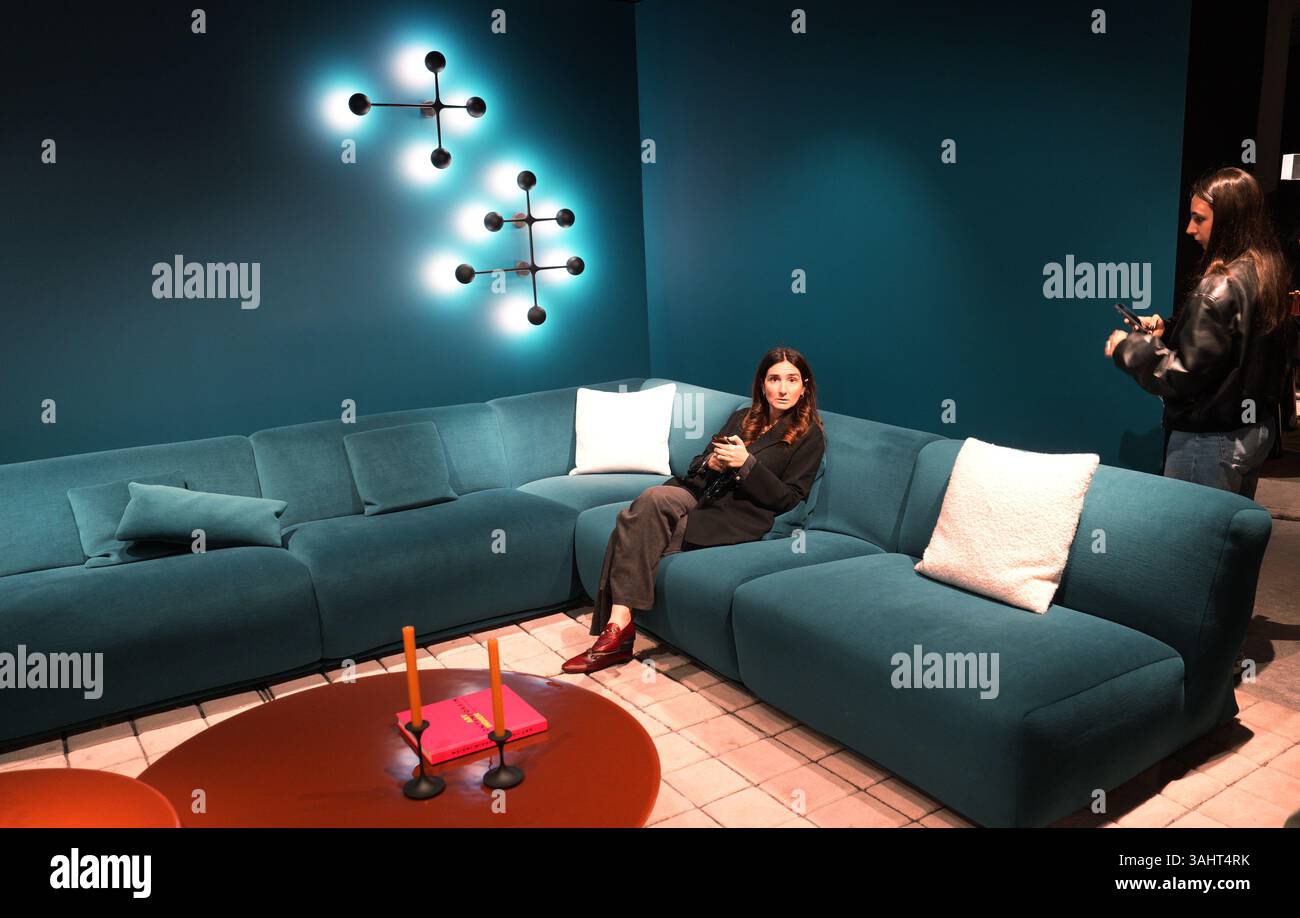 Milan, Italy. 10th Apr, 2025. Milan, Cassina installation for the ...