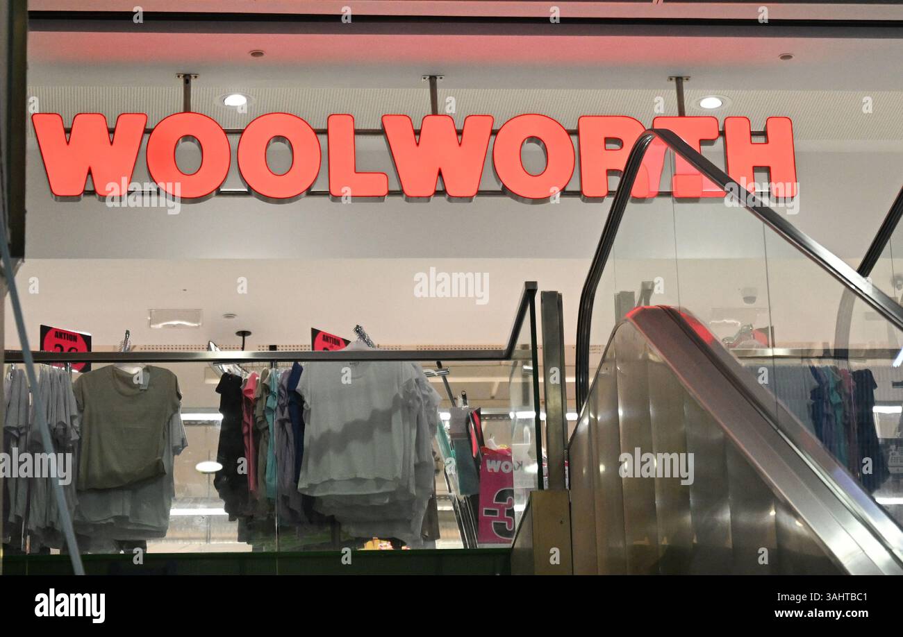 Stuttgart, Germany. 10th Apr, 2025. A logo of the Woolworth's chain is ...