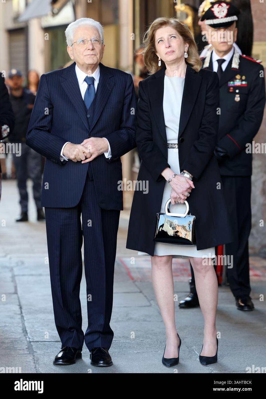 President of Italy, Sergio Mattarella and First Lady of Italy, Laura ...