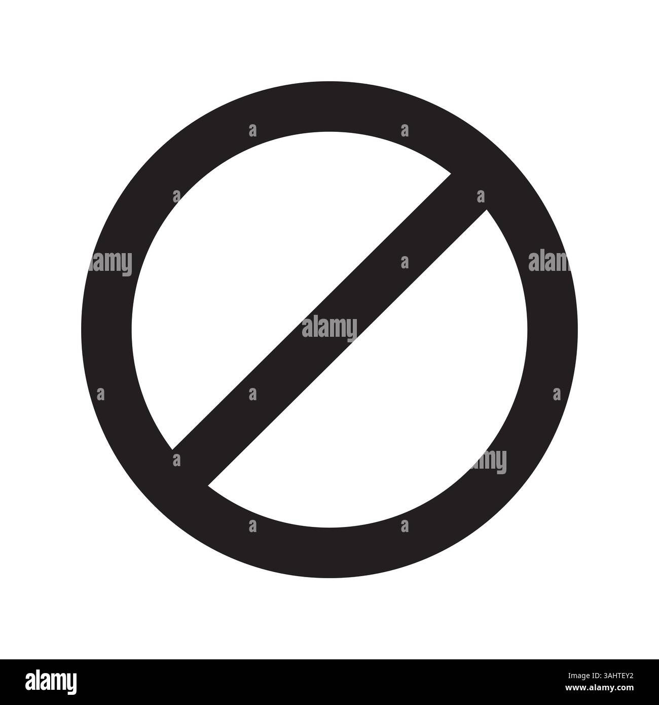 Prohibition circle icon. Blocked action symbol. Restriction round shape ...