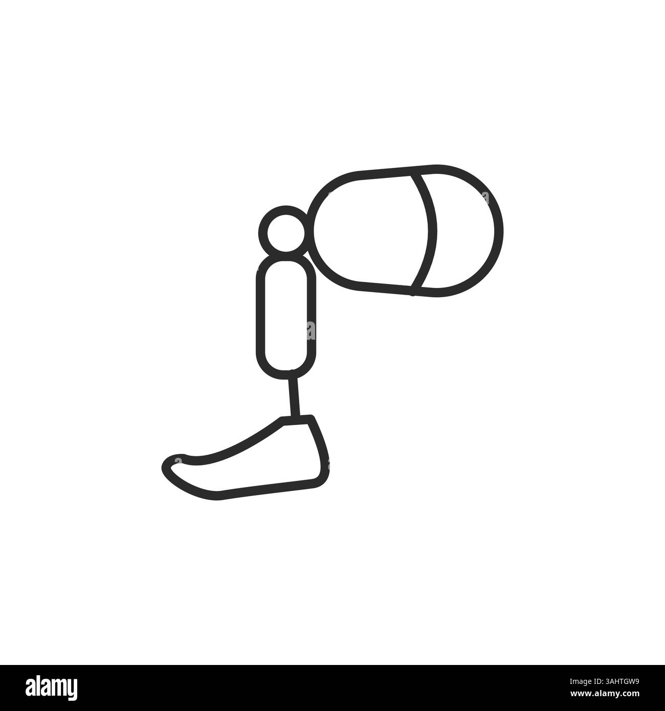 Prosthetic Leg Icon Stock Vector Image & Art - Alamy