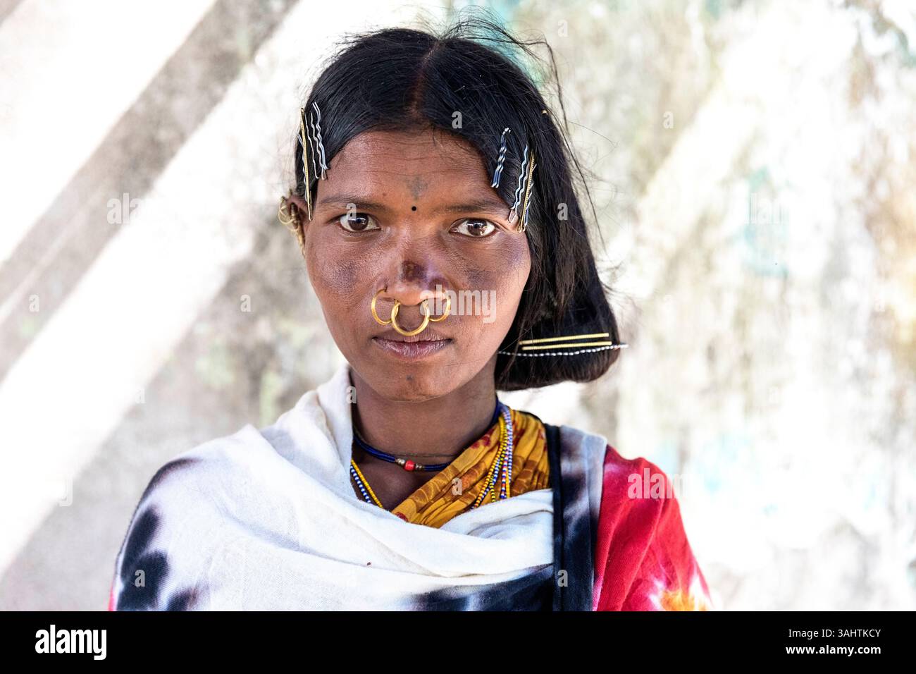 Beautiful woman in traditional clothes from a Dongria Kondh tribe in ...