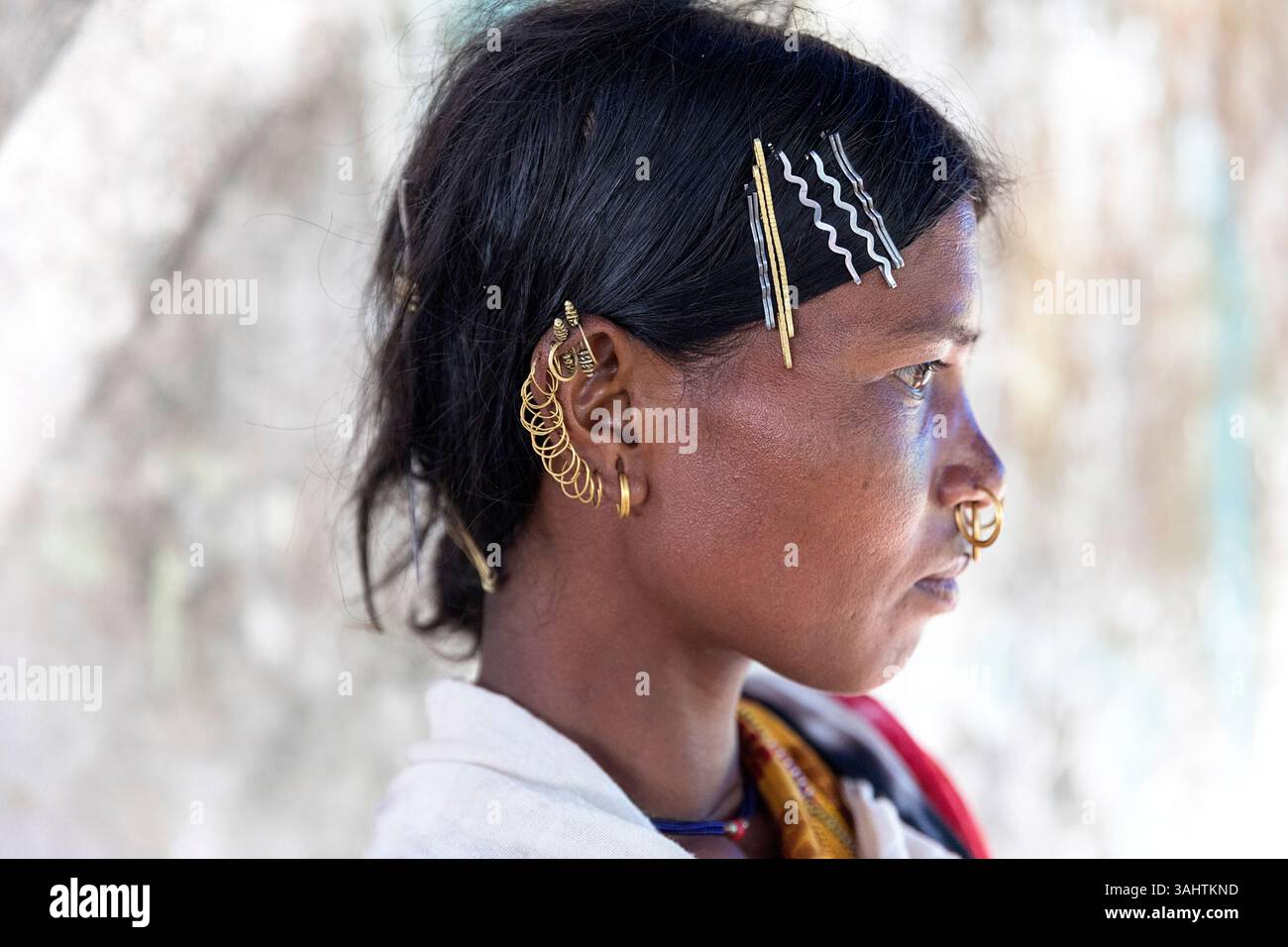Beautiful woman in traditional clothes from a Dongria Kondh tribe in ...