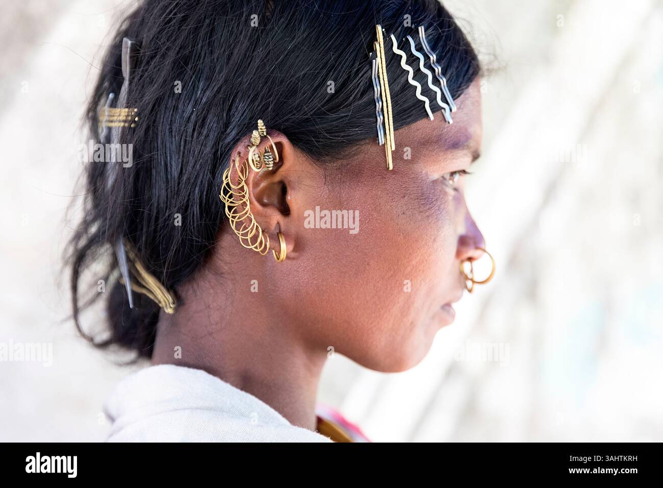 Beautiful woman in traditional clothes from a Dongria Kondh tribe in ...
