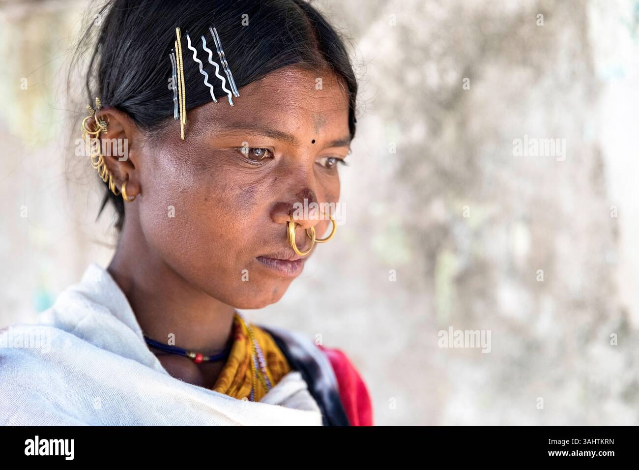 Beautiful woman in traditional clothes from a Dongria Kondh tribe in ...