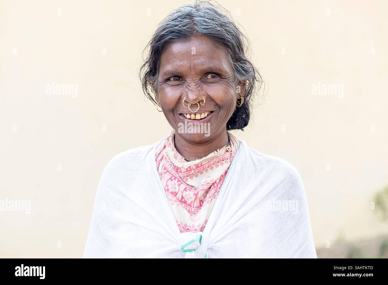 Woman in traditional clothes from a Dongria Kondh tribe in Orissa in ...