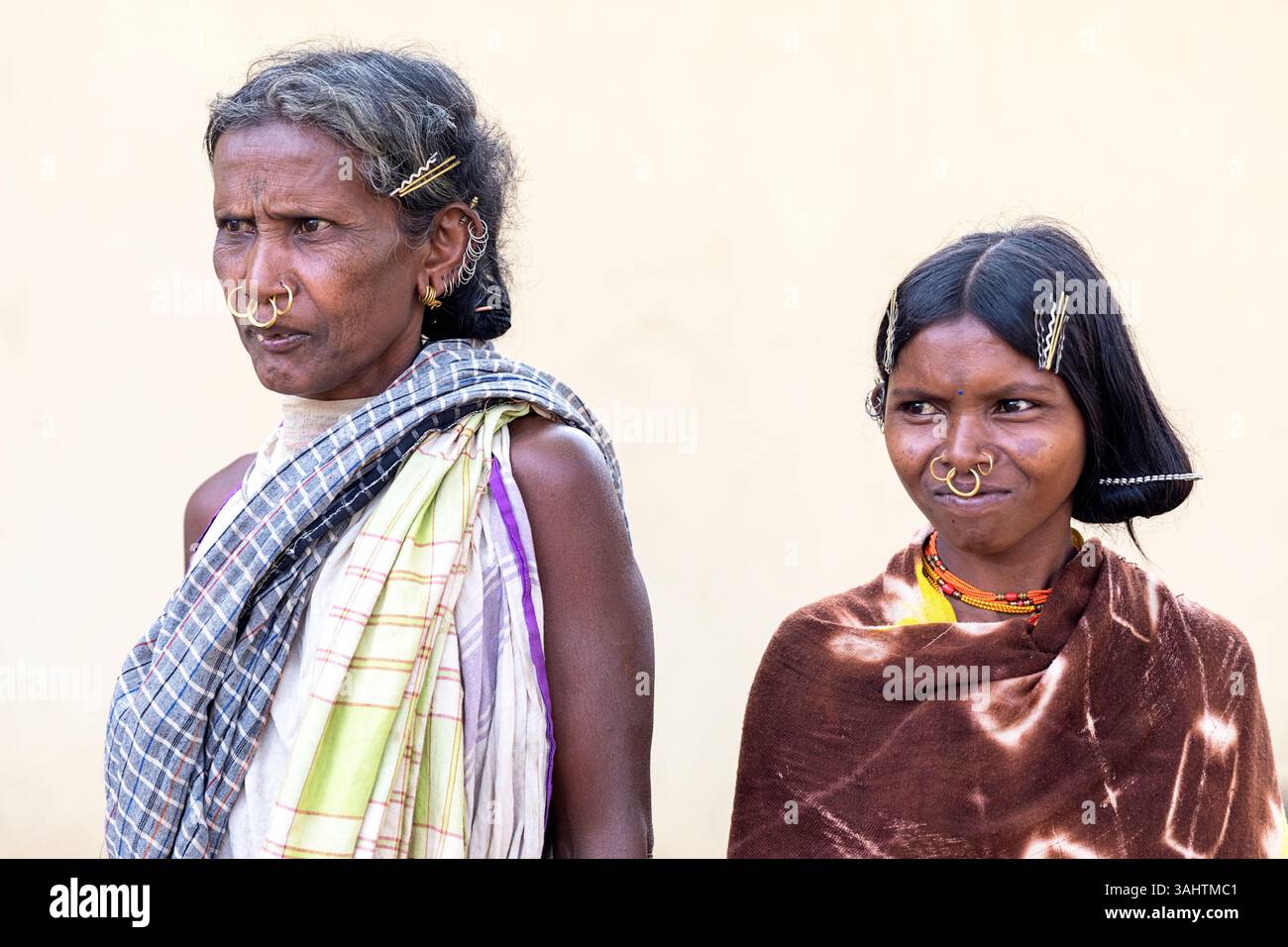 Women in traditional clothes from a Dongria Kondh tribe in Orissa in ...