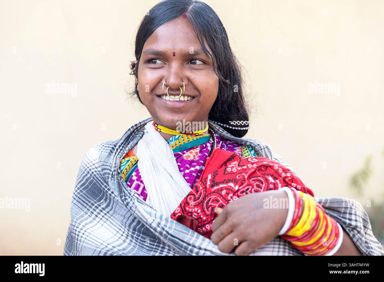 Beautiful woman in traditional clothes from a Dongria Kondh tribe in ...