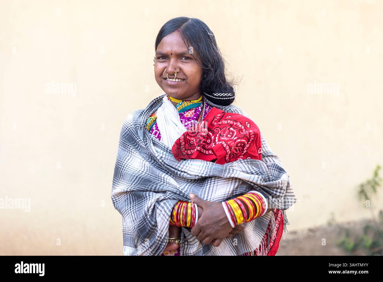 Beautiful woman in traditional clothes from a Dongria Kondh tribe in ...