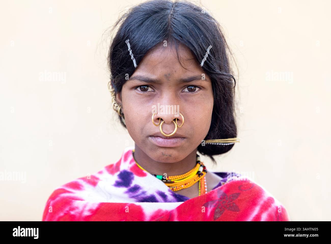 Beautiful woman in traditional clothes from a Dongria Kondh tribe in ...