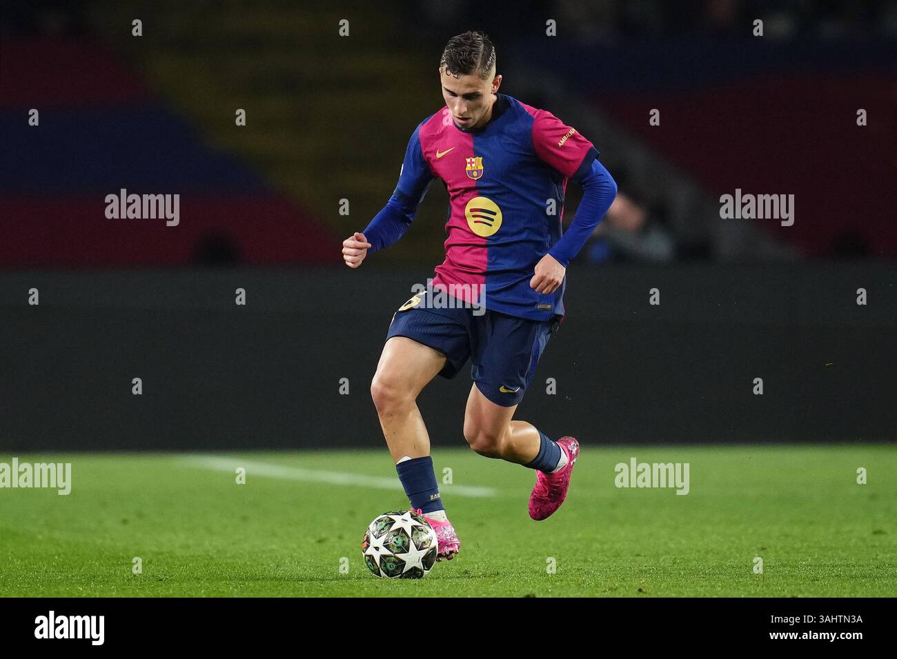 Barcelona, Spain. 10th Apr, 2025. Fermin Lopez of FC Barcelona during ...
