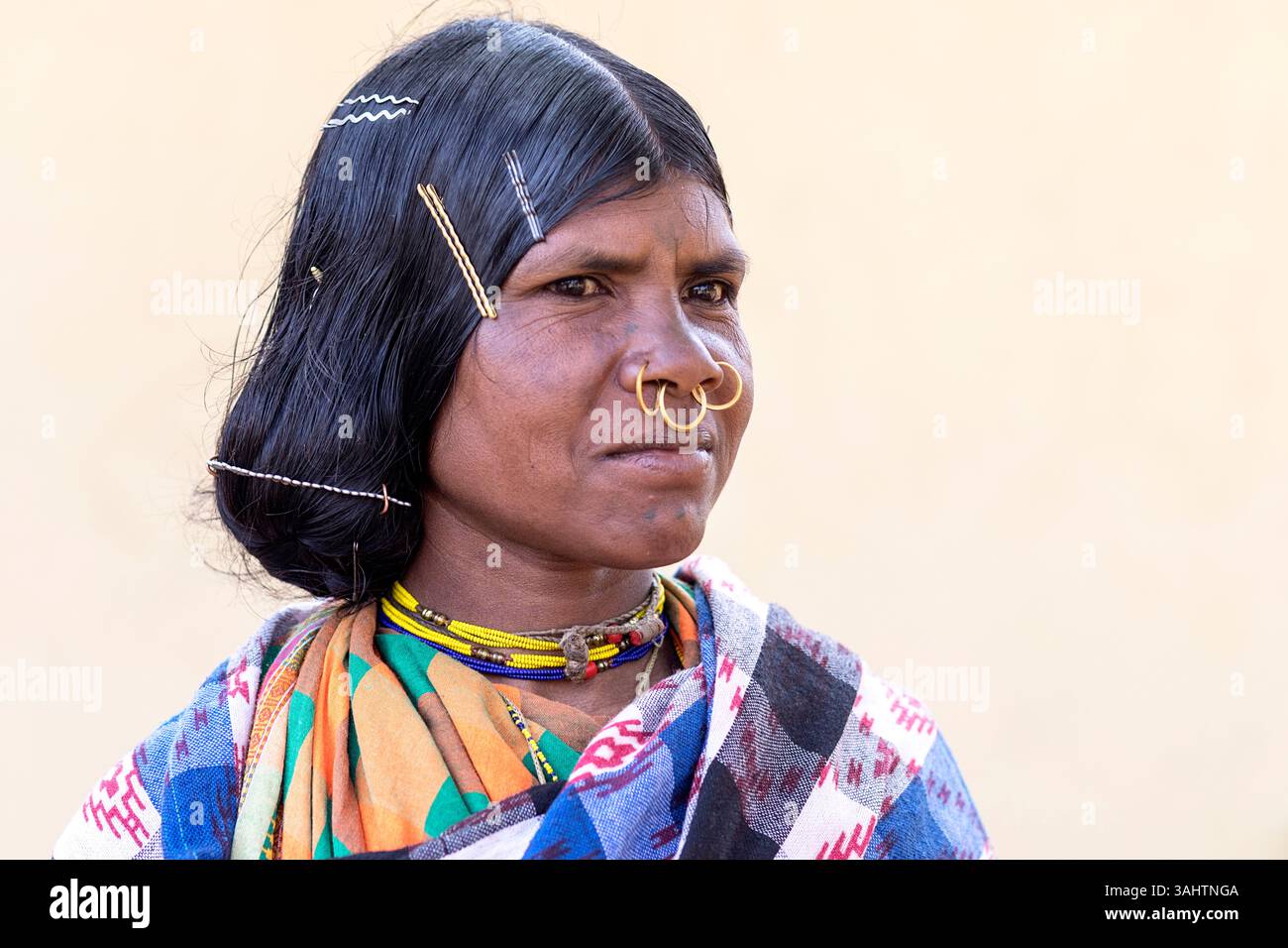 Beautiful woman in traditional clothes from a Dongria Kondh tribe in ...