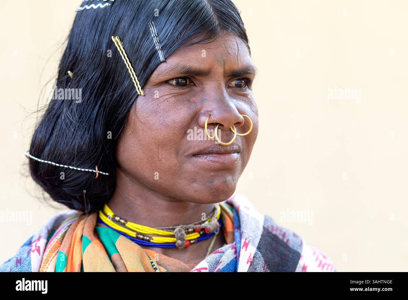 Beautiful woman in traditional clothes from a Dongria Kondh tribe in ...
