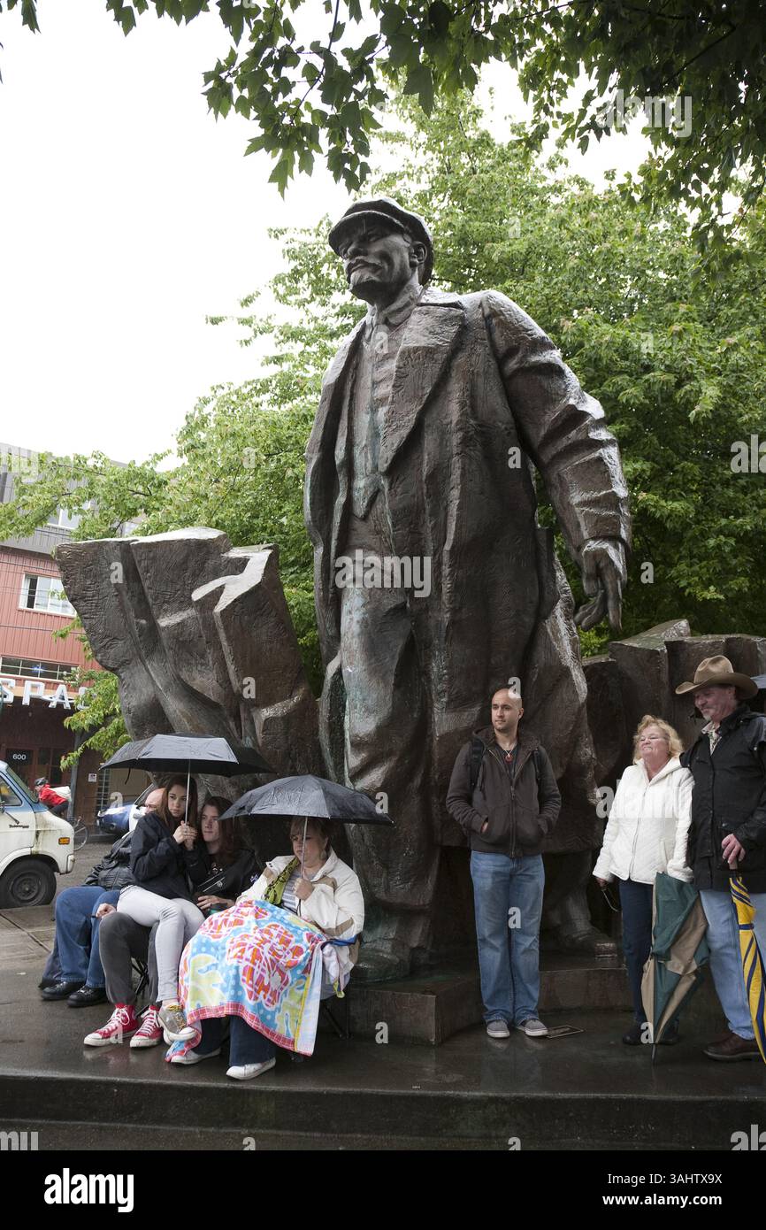 June 18, 2011 - Seattle, WA, USA - Seattle, Washington: Statue of Lenin ...