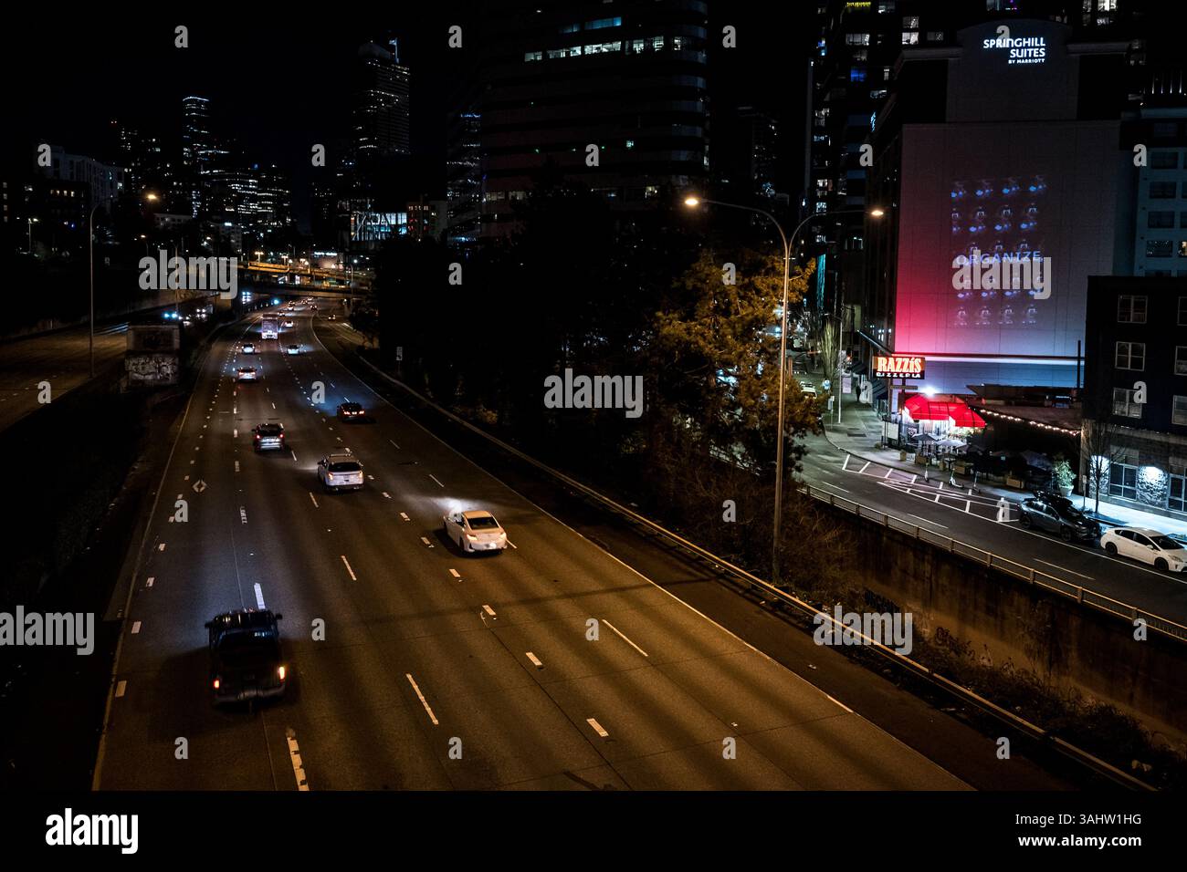 Seattle, USA. 1 Feb, 2025. Street artist Light Guerrilla art light ...