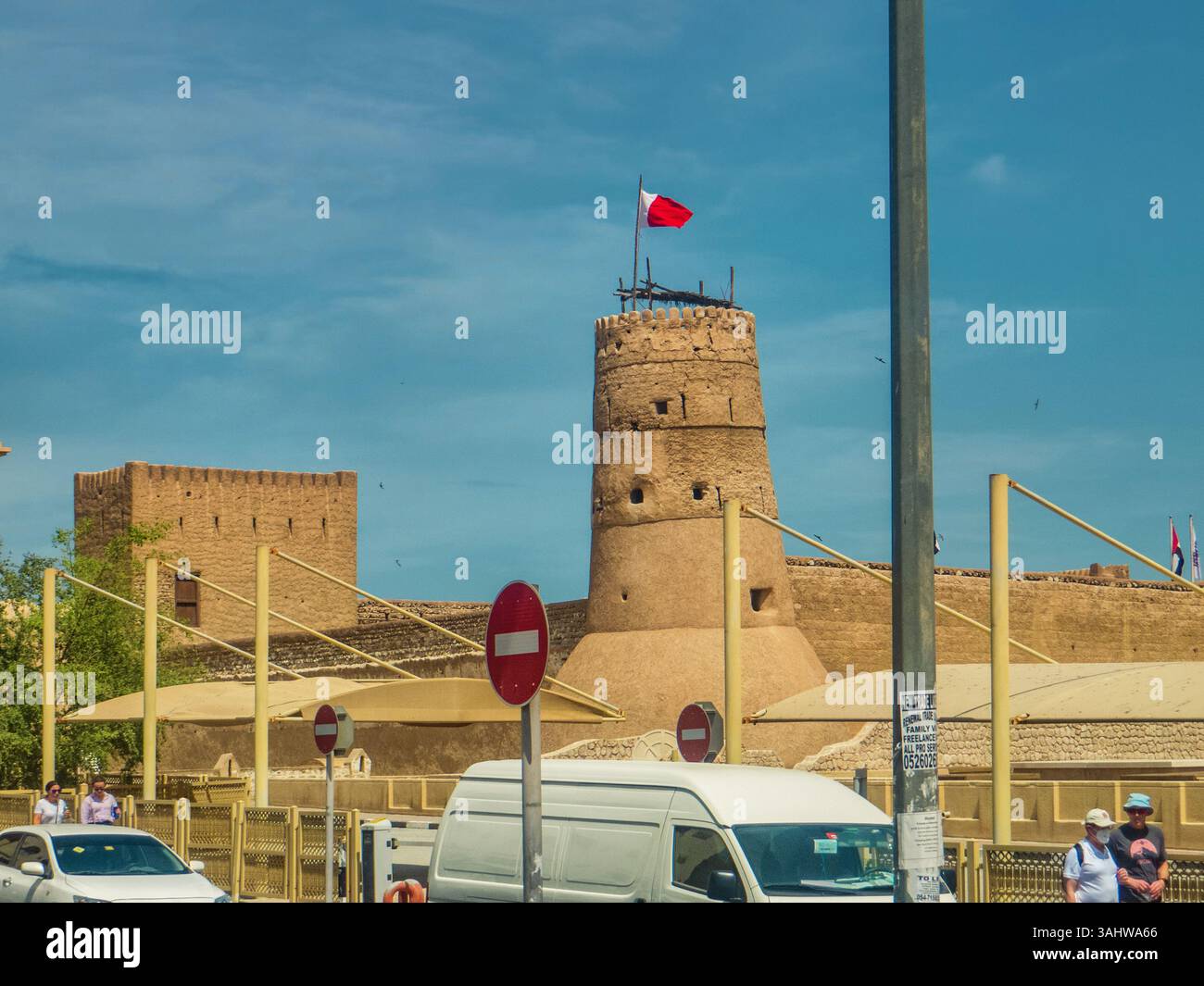 Dubai- UAE. Al Fahidi Fort (1787), home to the Dubai Museum and city's ...