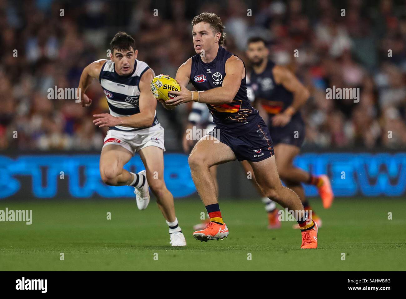 Adelaide, Australia. 10th Apr, 2025. Zac Taylor of the Crows during the ...