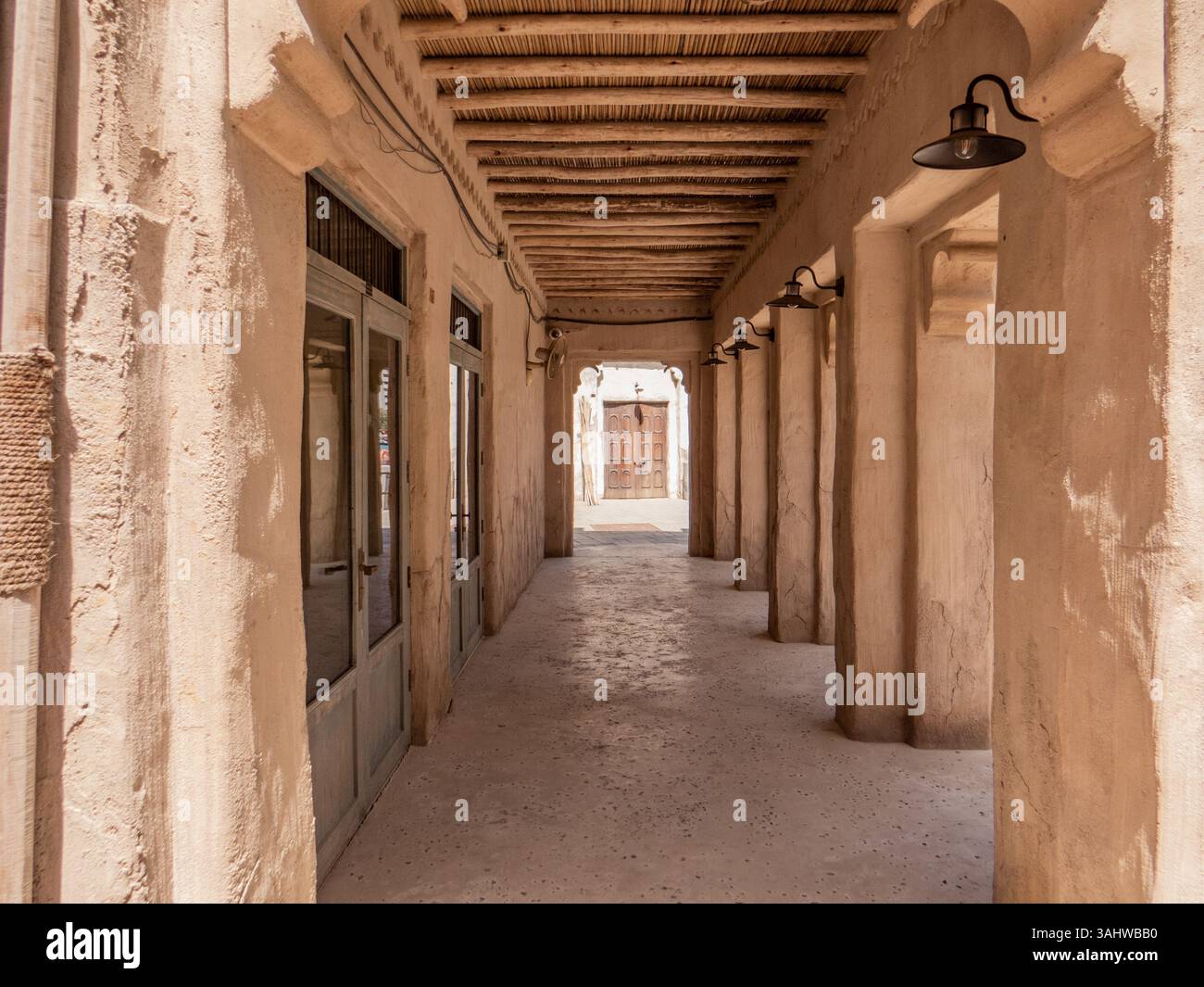 Dubai, United Arab Emirates. Close up on the Bastakia Quarter ...