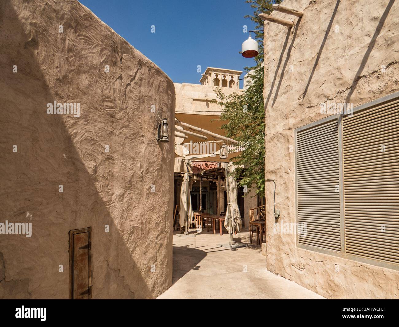 Dubai, United Arab Emirates. Close up on the Bastakia Quarter ...