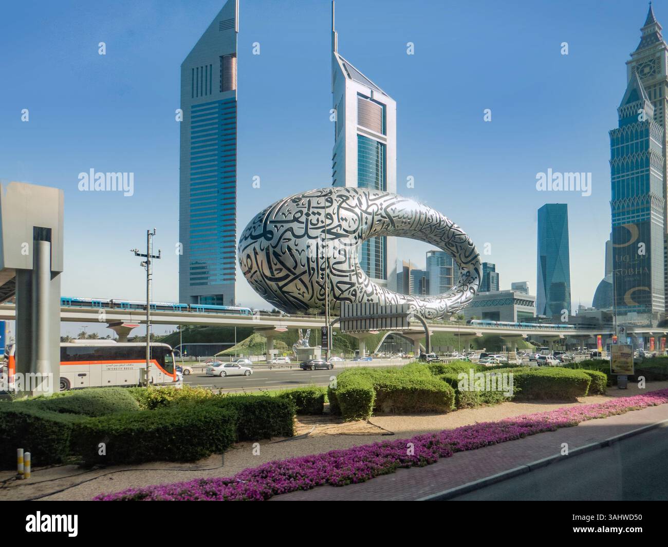 Dubai, United Arab Emirates. Museum of the future. Futuristic building ...