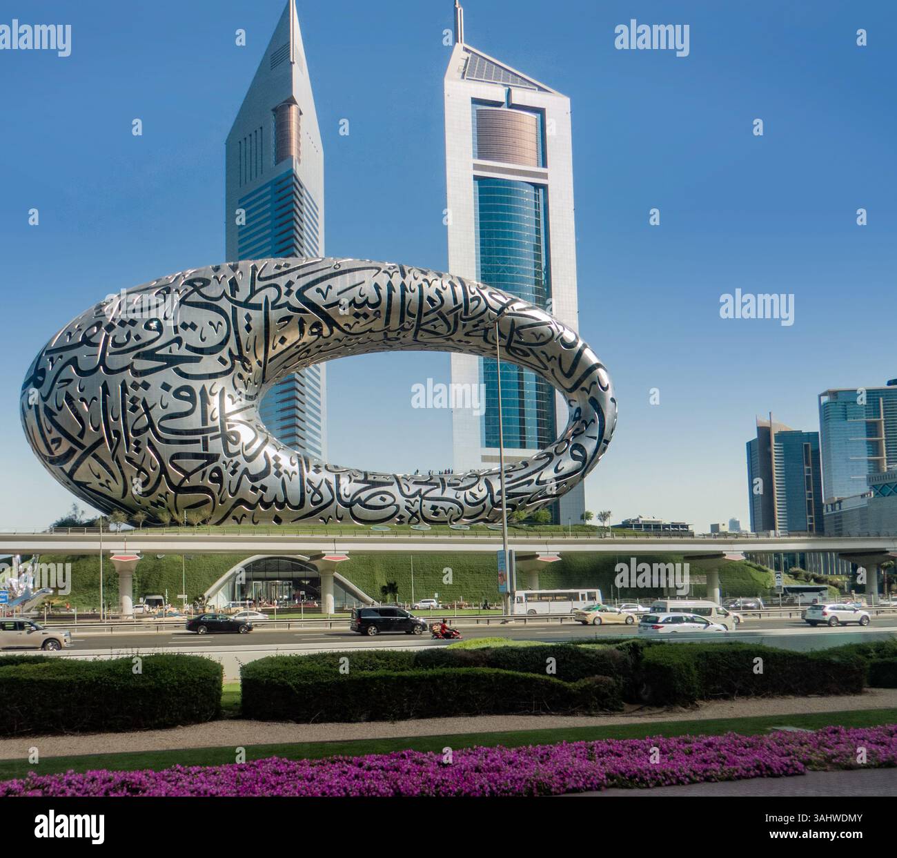 Dubai, United Arab Emirates. Museum of the future. Futuristic building ...
