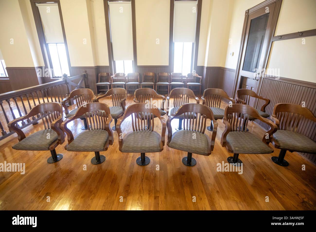 Sumner, Mississippi - The jury's chairs at the Tallahatchie County ...