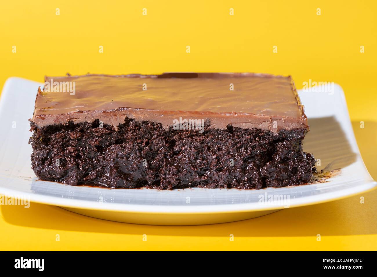 Authentic Greek Chocolate Pie or chocolate cake. A Greek specialty ...