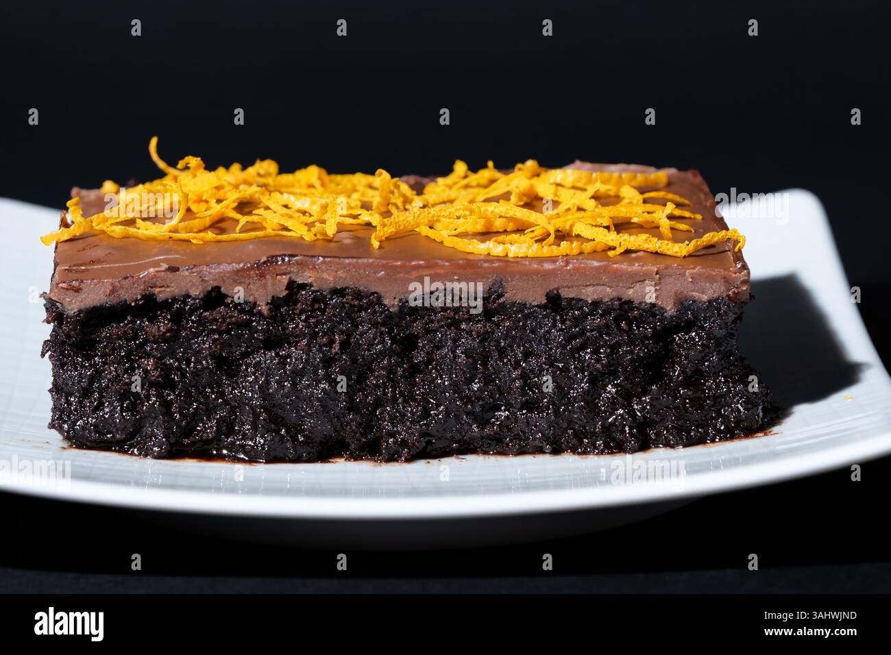 Authentic Greek Chocolate Pie or chocolate cake. A Greek specialty ...