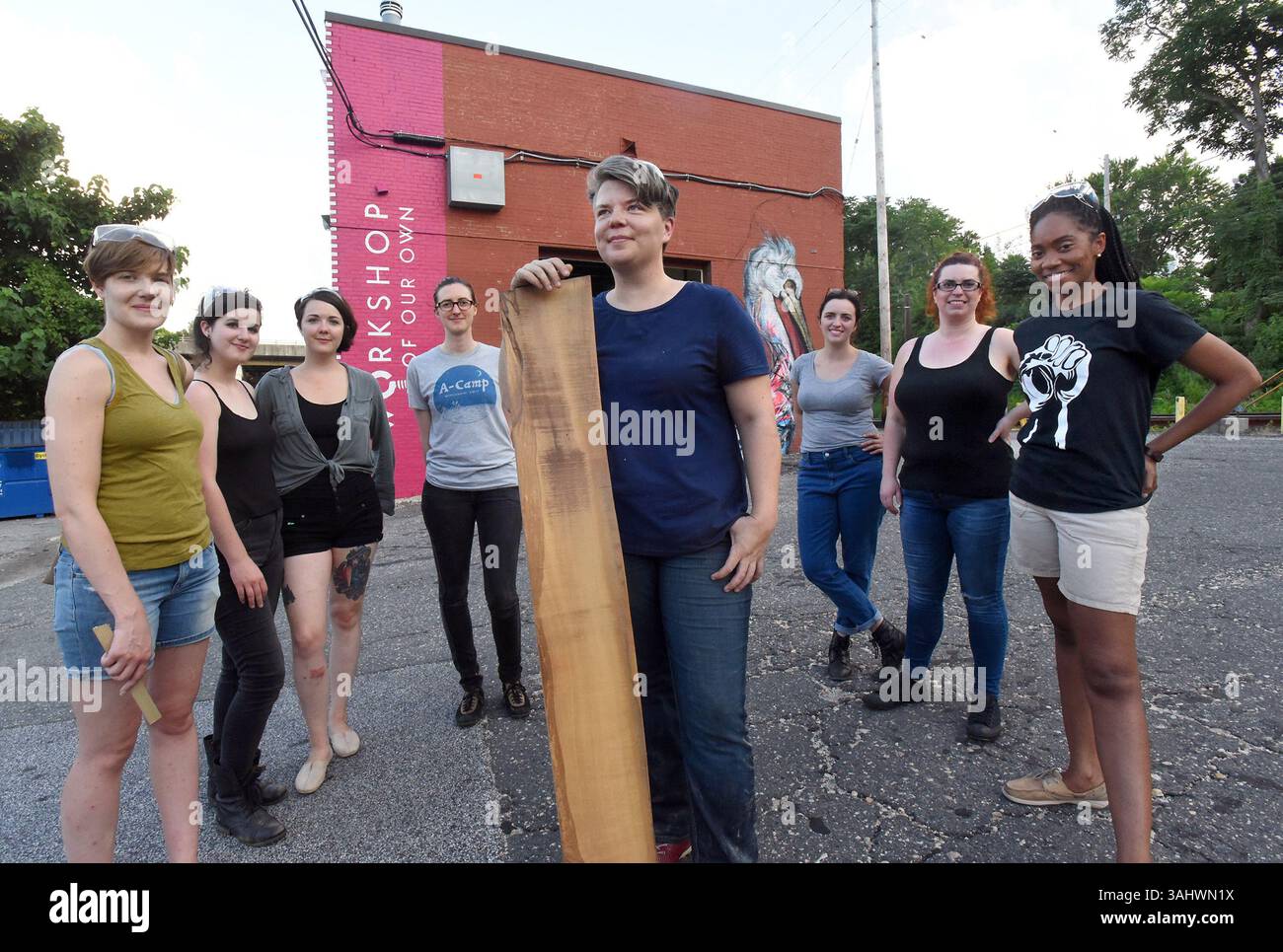 July 10, 2017 - Baltimore, MD, USA - Sarah Marriage, center, founder of ...