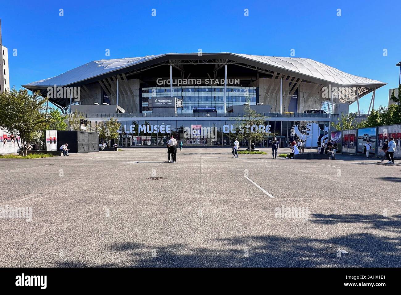 General View outside the Stadium during the Olympique Lyonnais v ...