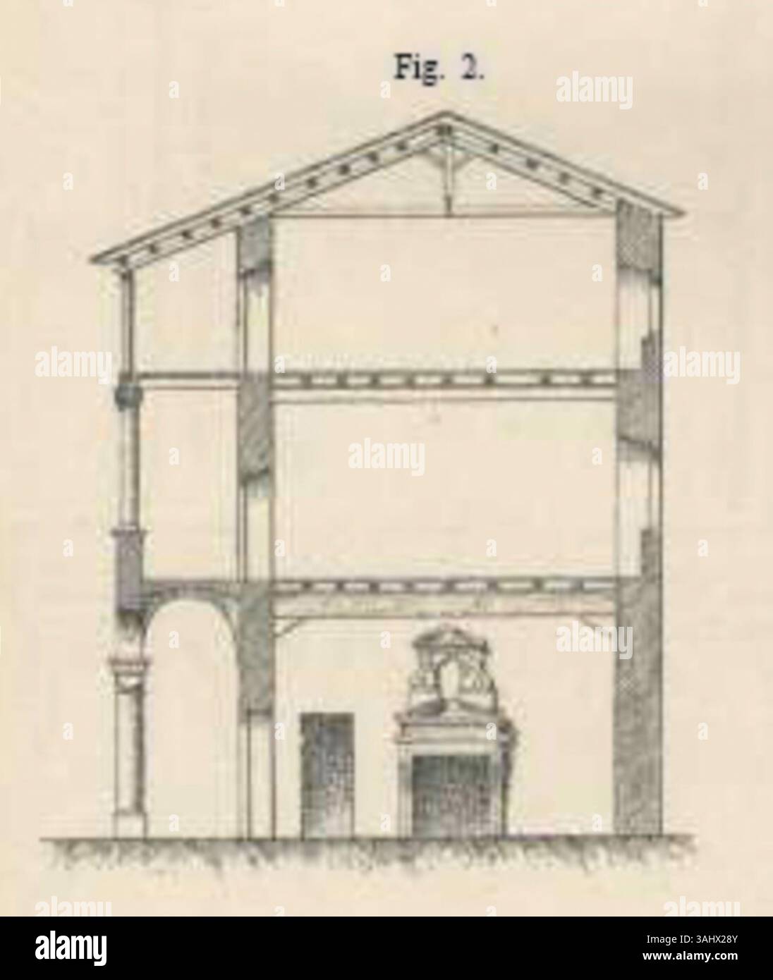 This 1884 architectural plan of the Castello di Ozegna shows a cross ...