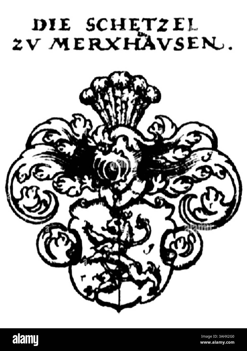 This black-and-white heraldic illustration from Johann Siebmacher’s ...