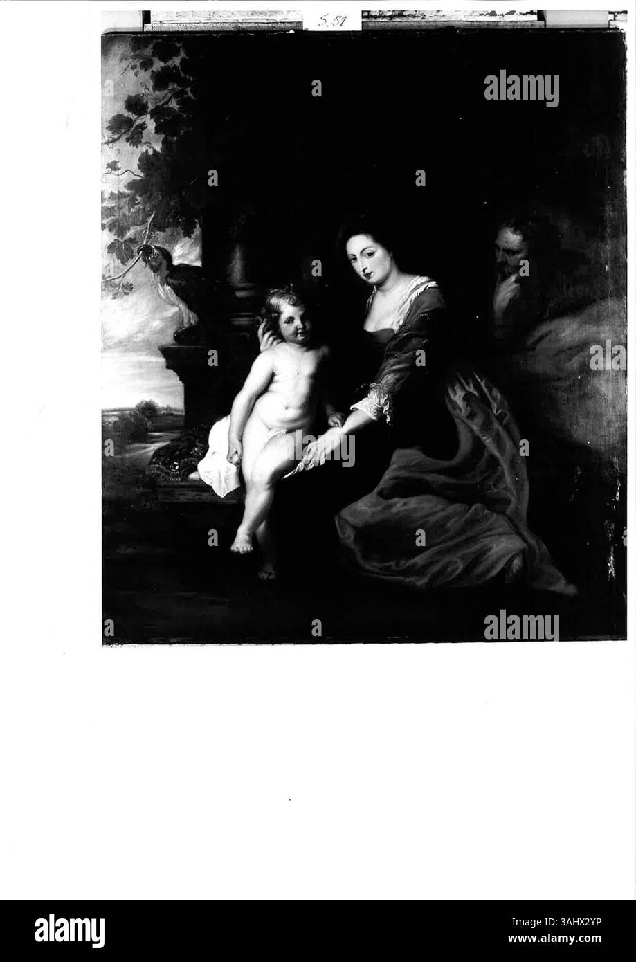 After Peter Paul Rubens, this painting depicts the Holy Family with a ...