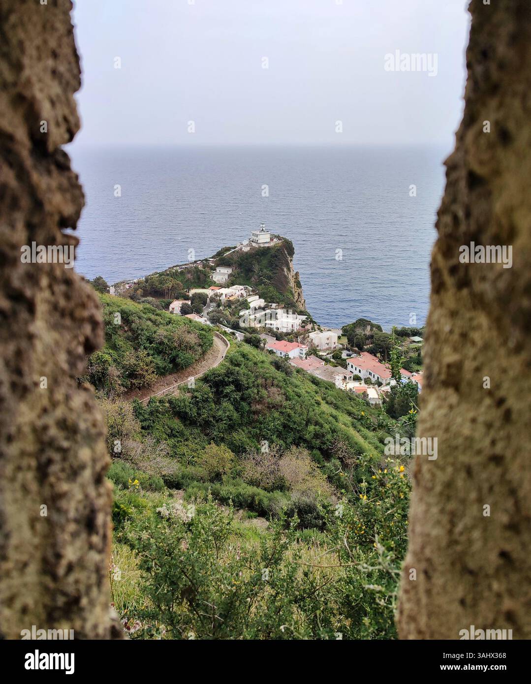 Bacoli - Faro di Capo Miseno dalla garitta militare Stock Photo - Alamy